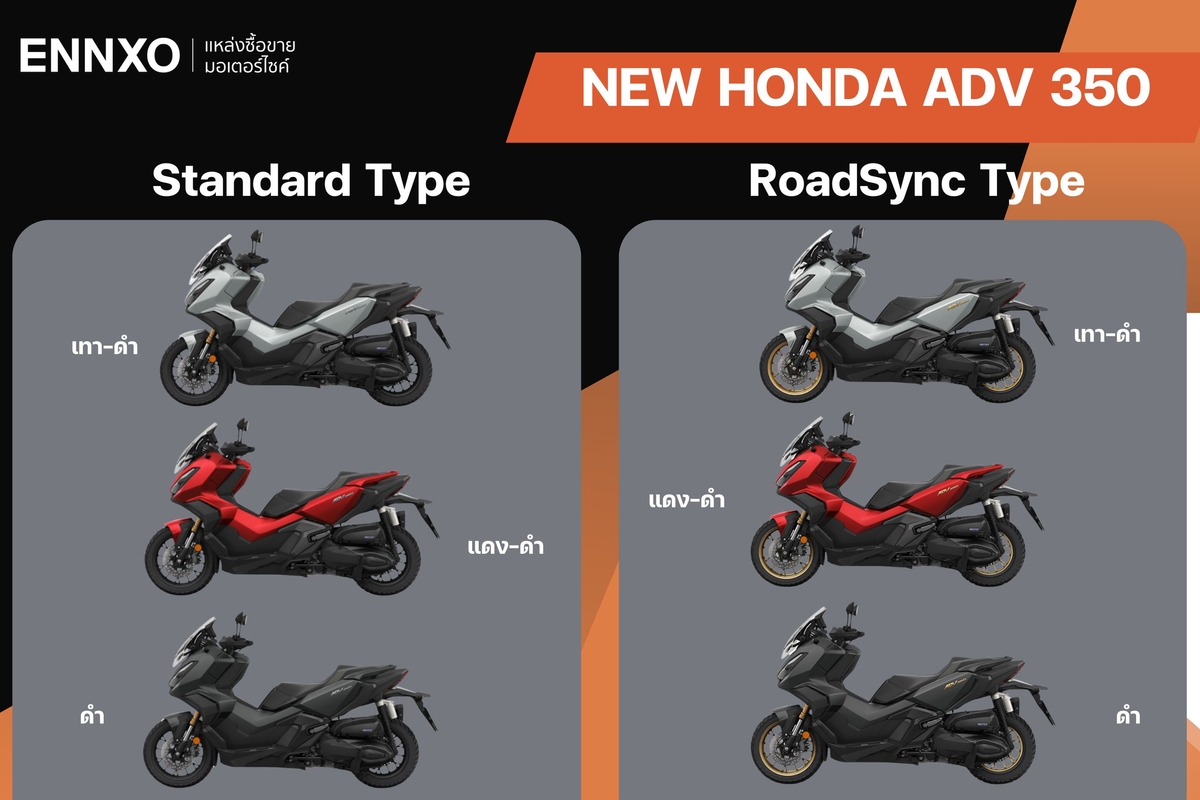 ราคา New Honda ADV 350 ตารางผ่อน-ดาวน์รถเอดีวี 350 2024 ล่าสุดในไทย | ENNXO