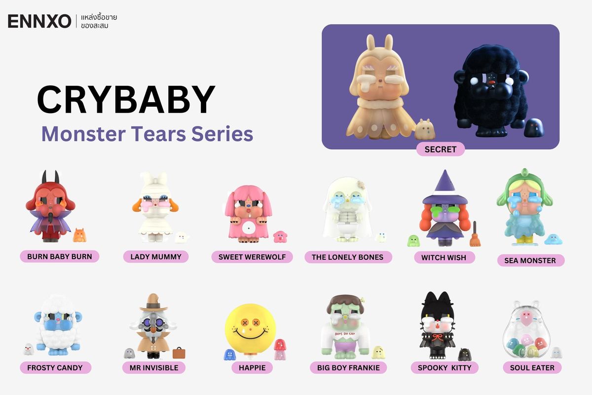 อาร์ตทอย Crybaby มีทั้งหมดกี่คอลเลคชั่น กล่องสุ่มมีกี่แบบ ซื้อที่ไหน ...