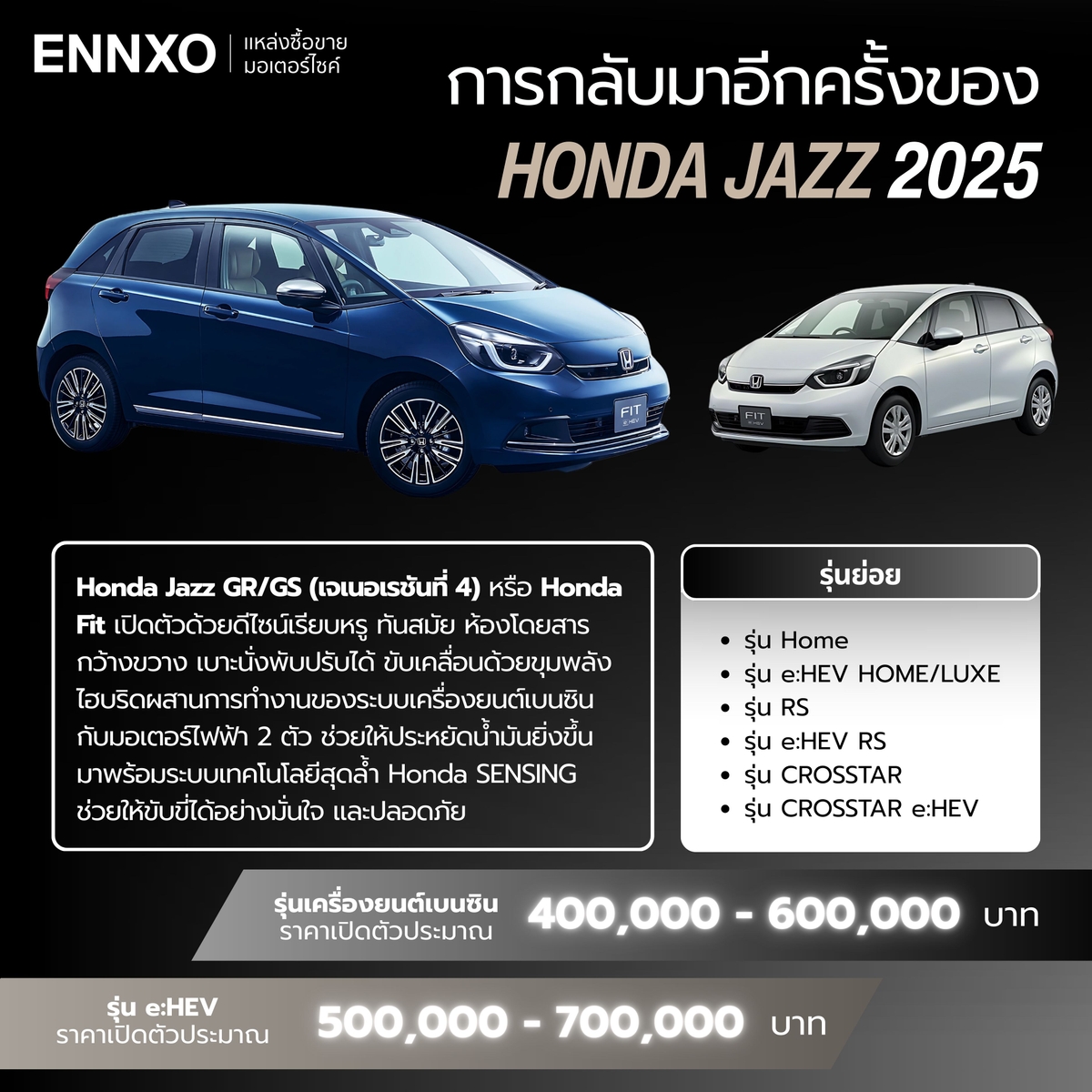 Honda Jazz เลิกผลิตปีไหน เพราะอะไร ปัจจุบันยังมีตัวใหม่ขายอยู่ไหม | ENNXO