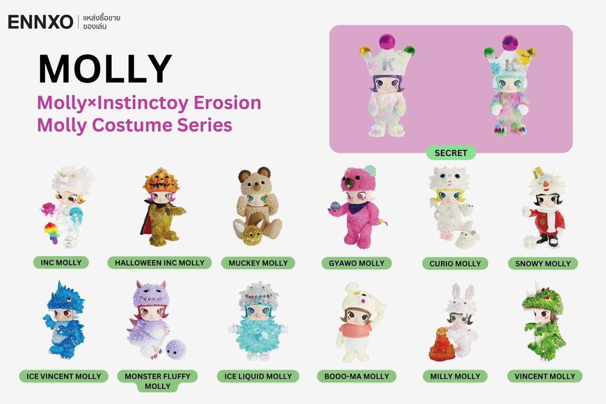 อาร์ตทอยมอลลี่ (Molly) จาก Pop Mart มีทั้งหมดกี่คอลเลคชั่น มีกี่แบบ | ENNXO