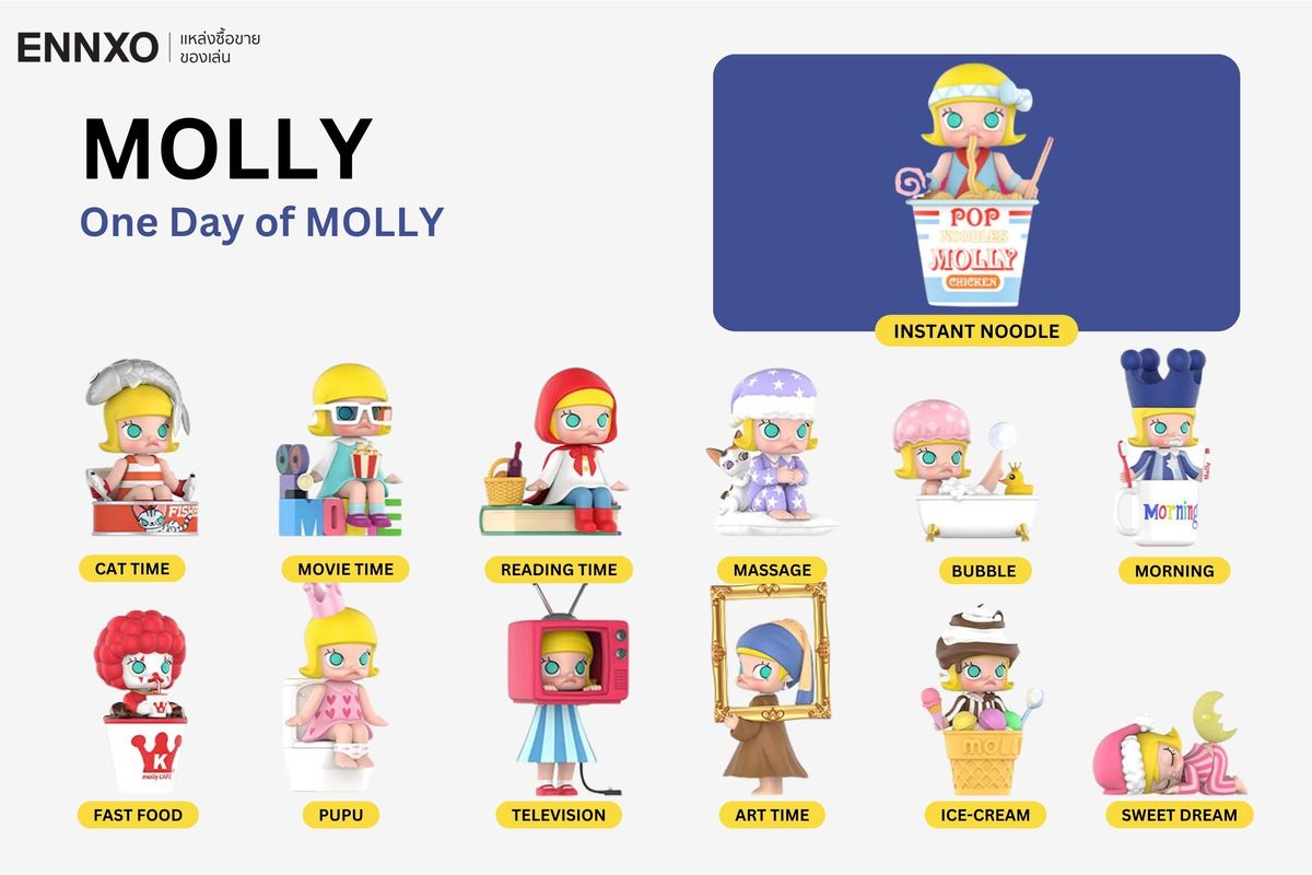 อาร์ตทอยมอลลี่ (Molly) จาก Pop Mart มีทั้งหมดกี่คอลเลคชั่น มีกี่แบบ | ENNXO