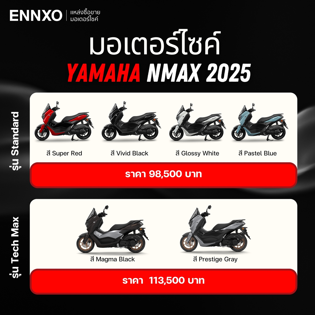 เปรียบเทียบ Honda PCX 2025 กับ Yamaha NMAX 2025 รุ่นไหนดีกว่ากัน? | ENNXO