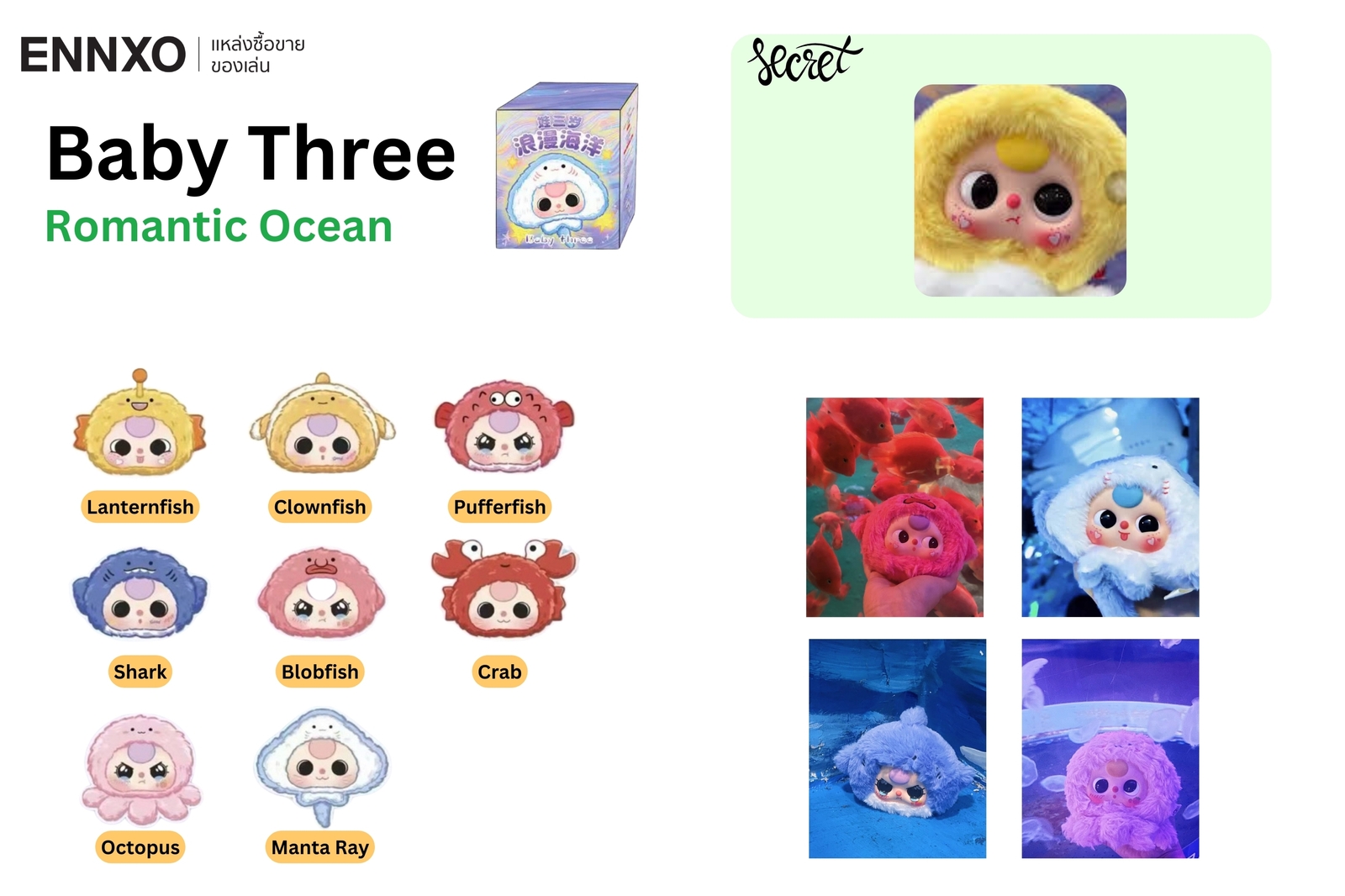 กล่องสุ่มตุ๊กตา Baby Three คืออะไร มีกี่แบบ กี่คอลเลคชั่น? | ENNXO