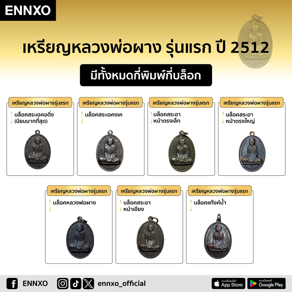 เหรียญหลวงพ่อผางทุกรุ่น พิมพ์นิยมราคาแพงที่สุดมีกี่บล็อกกี่รุ่น | ENNXO