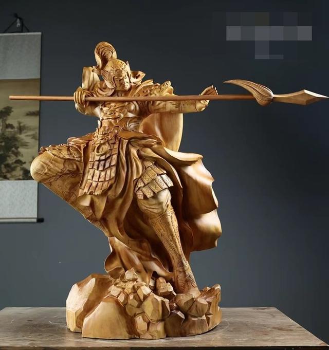 จูล่ง 子龍 (เทพเจ้าสงคราม)ไม้หอมการบูร 91 × 55 × 35 ซม. | ENNXO