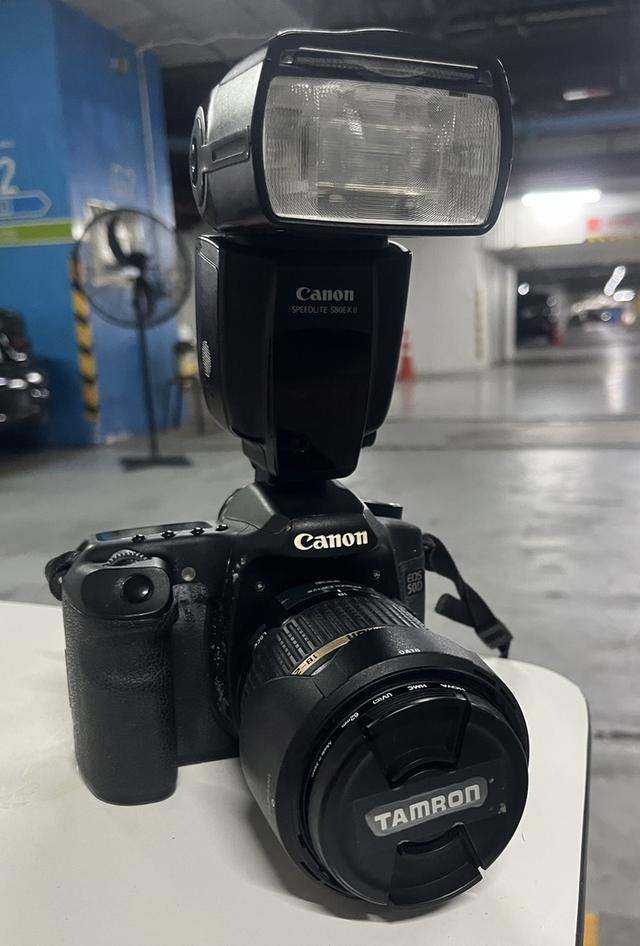 กล้องดิจิตอล 𝐂𝐚𝐧𝐨𝐧 𝐄𝐎𝐒 𝟓𝟎𝐃 𝟏𝟓.𝟏𝐌𝐏 + เลนส์ 𝟓𝟎𝐦𝐦 + 𝟓𝟓-𝟐𝟓𝟎𝐦𝐦 + 𝐅𝐥𝐚𝐬𝐡 𝟓𝟖𝟎𝐄𝐗 ...