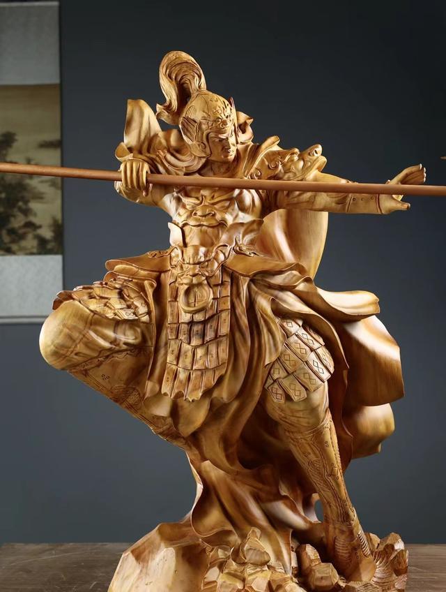 จูล่ง 子龍 (เทพเจ้าสงคราม)ไม้หอมการบูร 91 × 55 × 35 ซม. | ENNXO