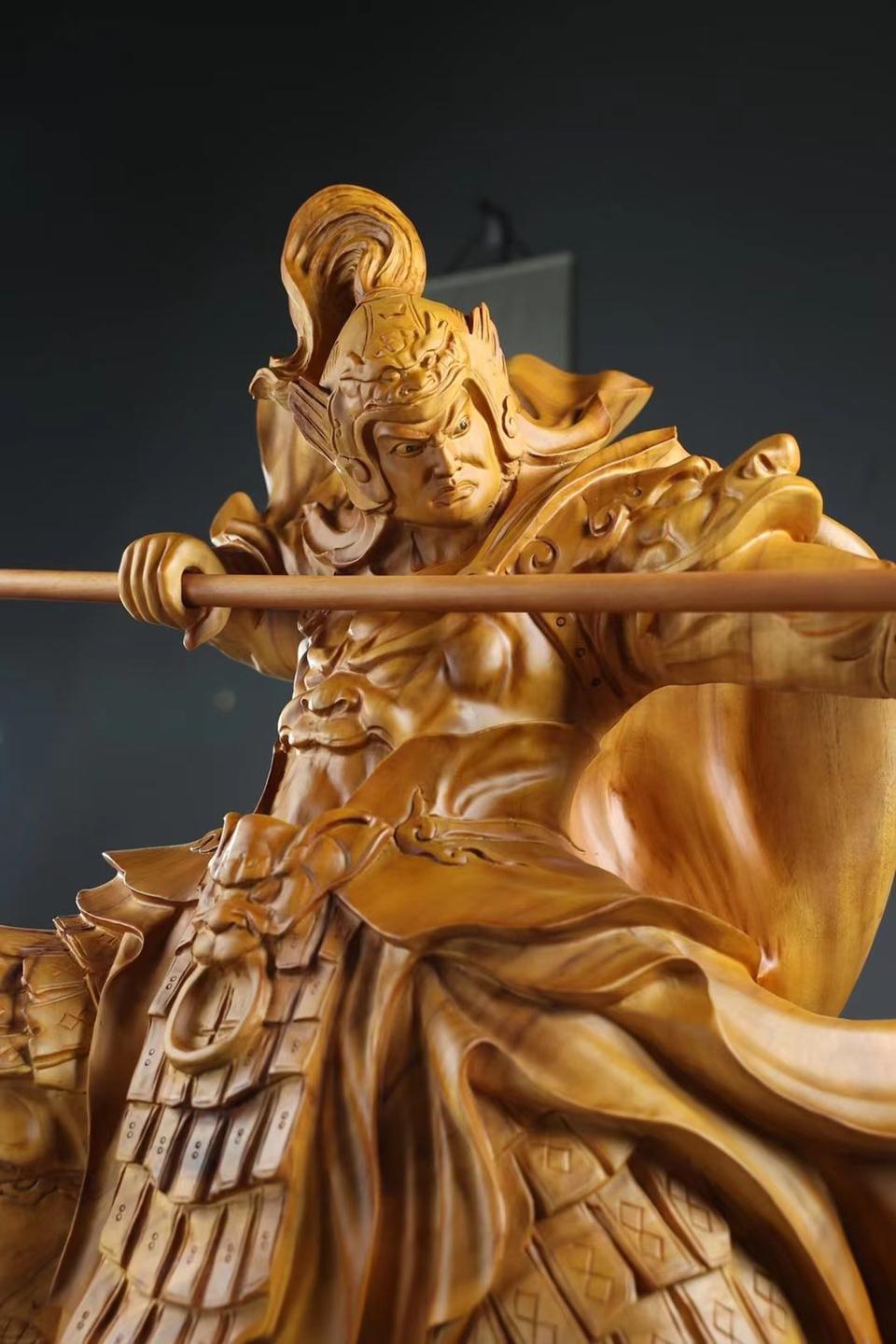 จูล่ง 子龍 (เทพเจ้าสงคราม)ไม้หอมการบูร 91 × 55 × 35 ซม. | ENNXO