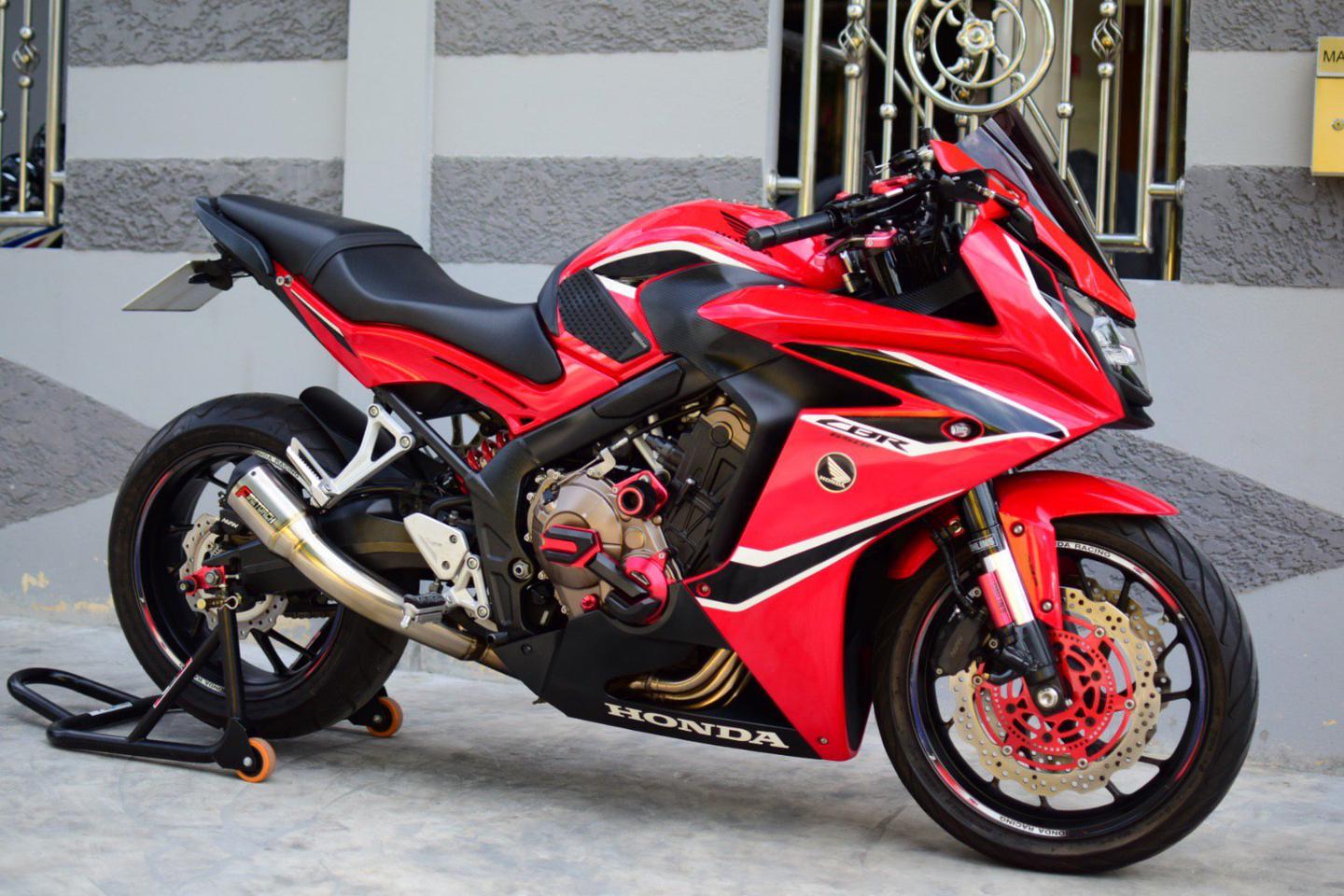 Cbr650 F 2018 แดง รถมือเดียว กุญแจ2 ไมล์9,000 แต่งเต็ม รถโคตรสวย ไร้ ...